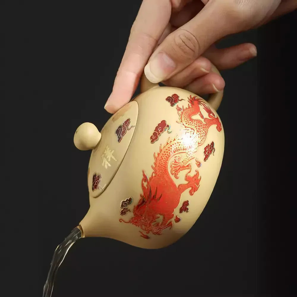 Bule Que Muda De Cor Bule Mágico de Argila Roxa Cor Natural ...